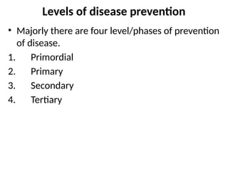 levels of disease prevention.pptx For public health | PPTX