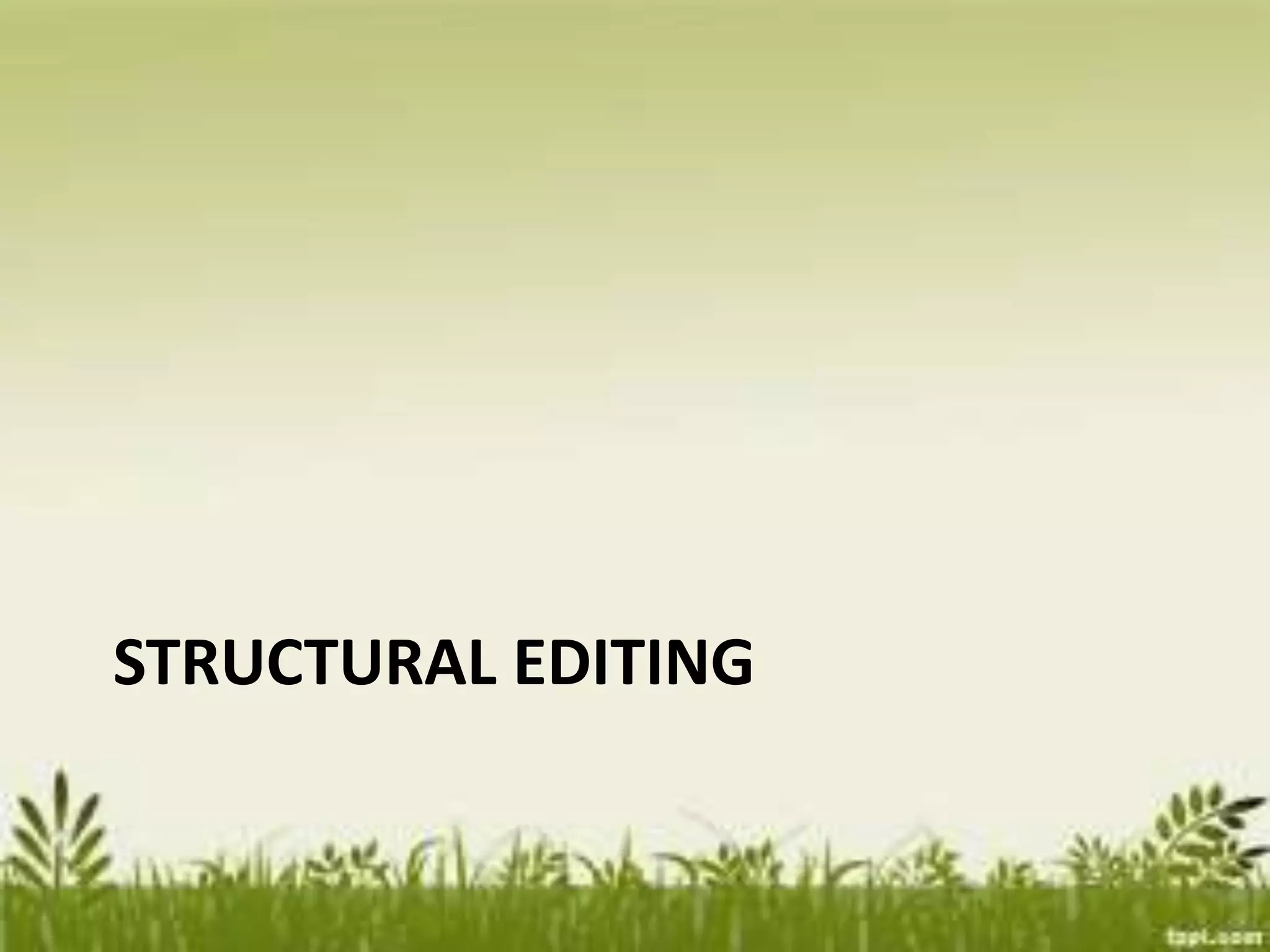 Levels of editing | PPT