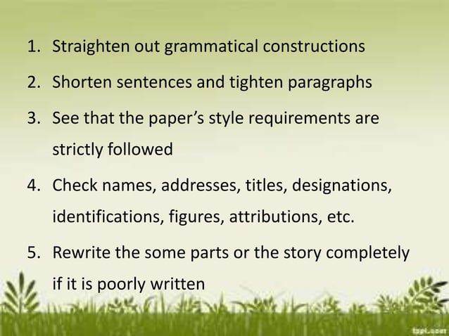 Levels of editing | PPT