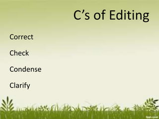 Levels of editing | PPT
