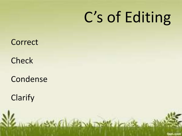 Levels of editing | PPT