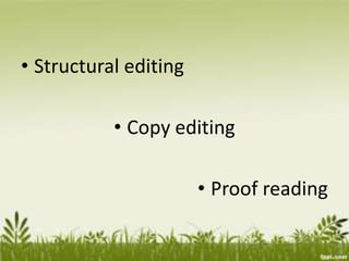 Levels of editing | PPT