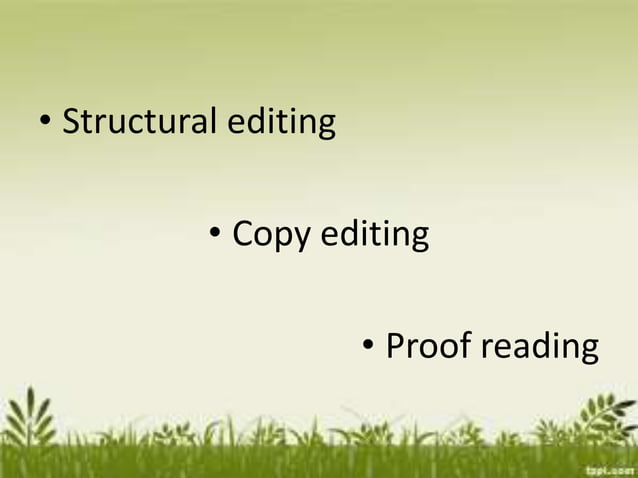 Levels of editing | PPT