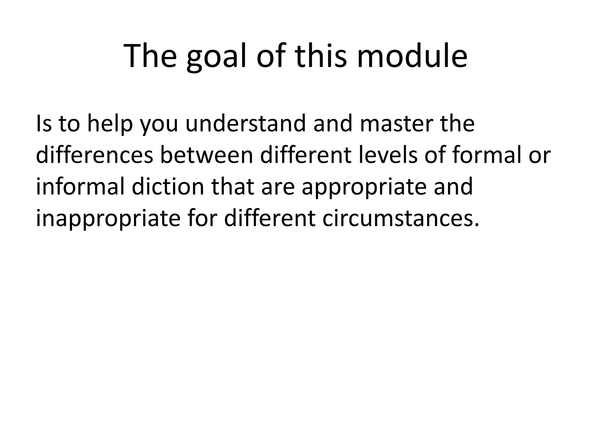 Levels of formality in writing2 | PPTX