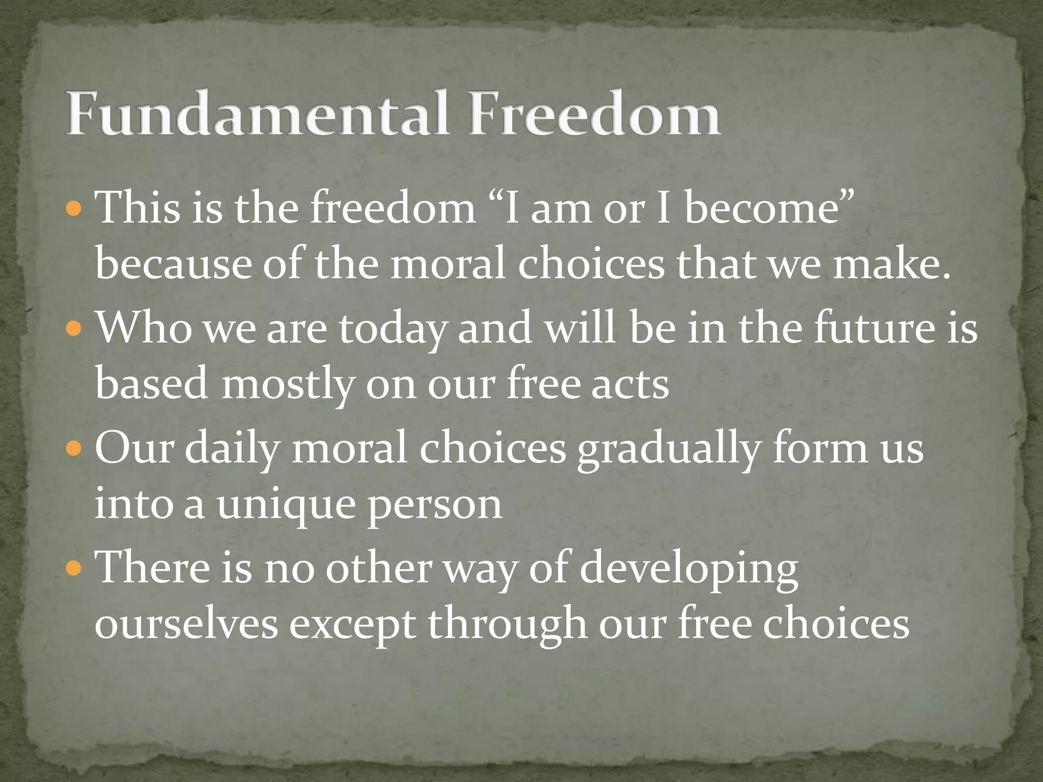 Levels of freedom | PPTX