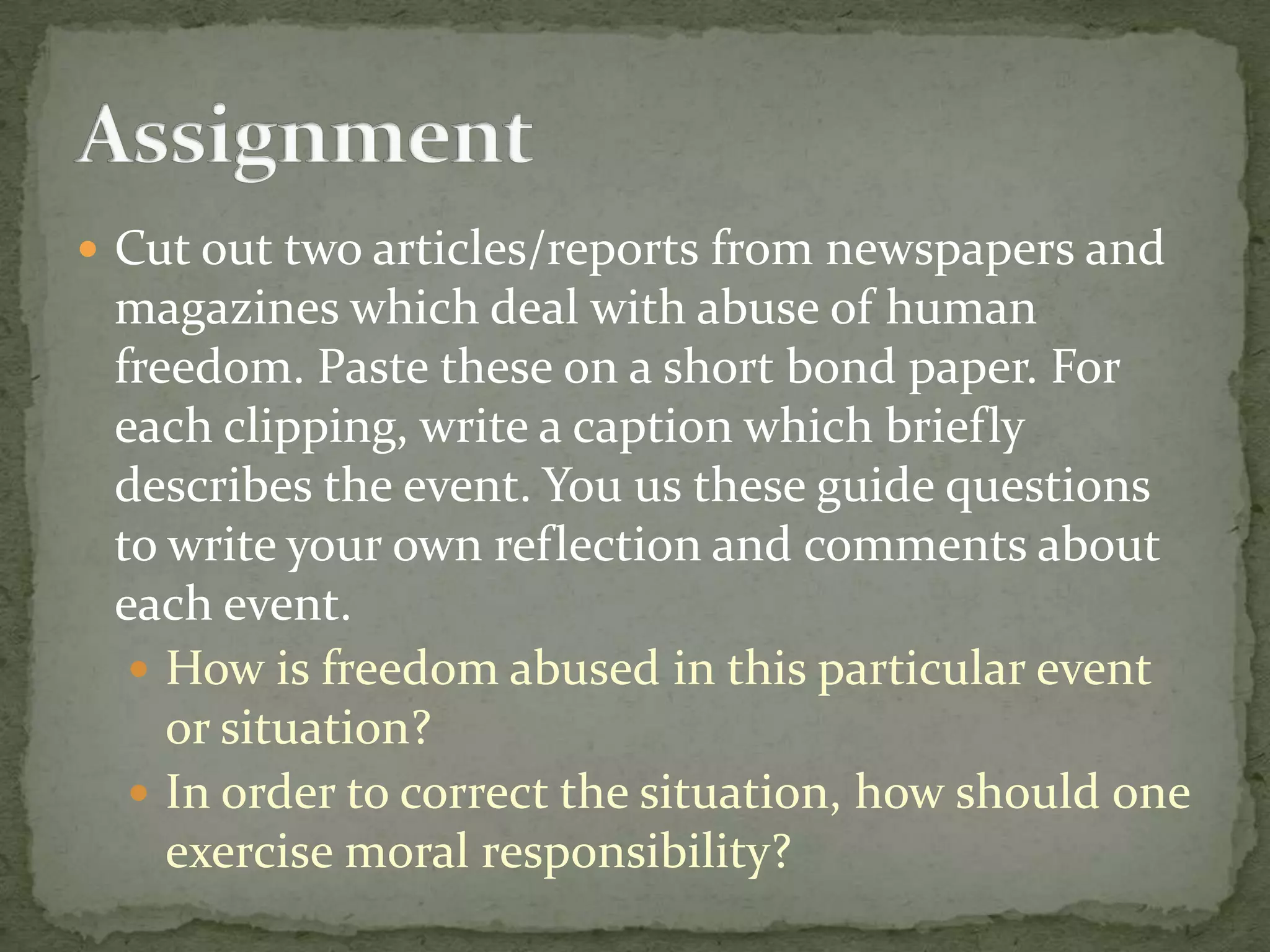 Levels of freedom | PPTX