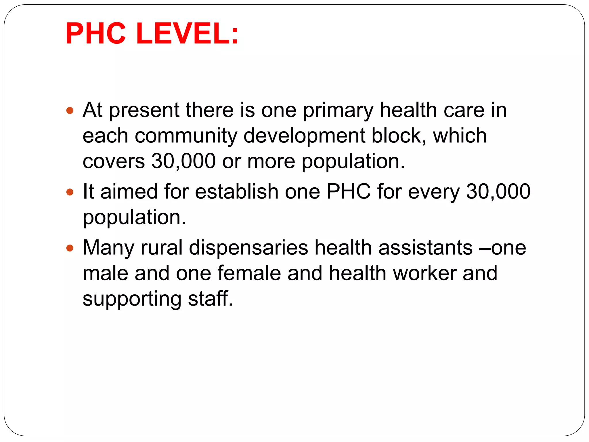 Levels of health care ppt | PPTX