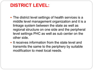 Levels of health care ppt | PPTX