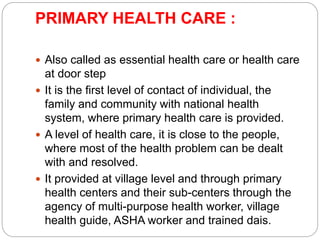 Levels of health care ppt | PPTX