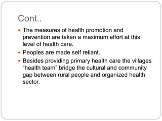 Levels of health care ppt | PPTX
