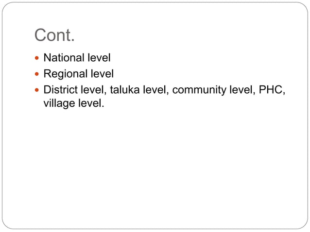 Levels of health care ppt | PPTX