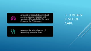 LEVELS OF HEALTH CARE SERVICES | PPTX