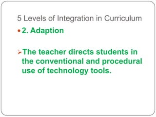 Levels of integration in curriculum | PPTX
