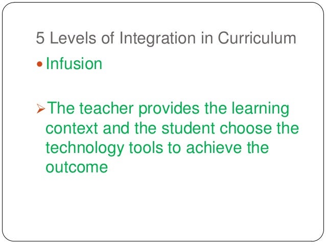 Levels of integration in curriculum