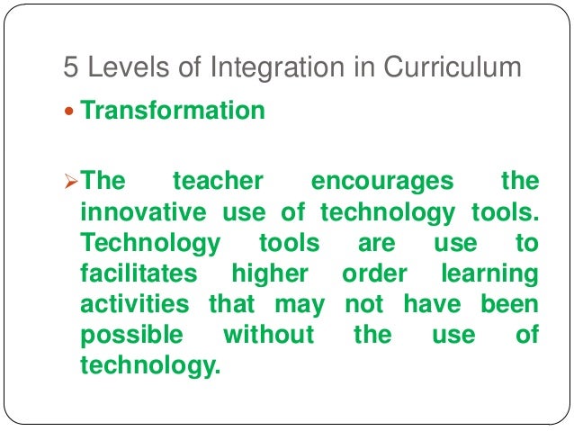 Levels of integration in curriculum