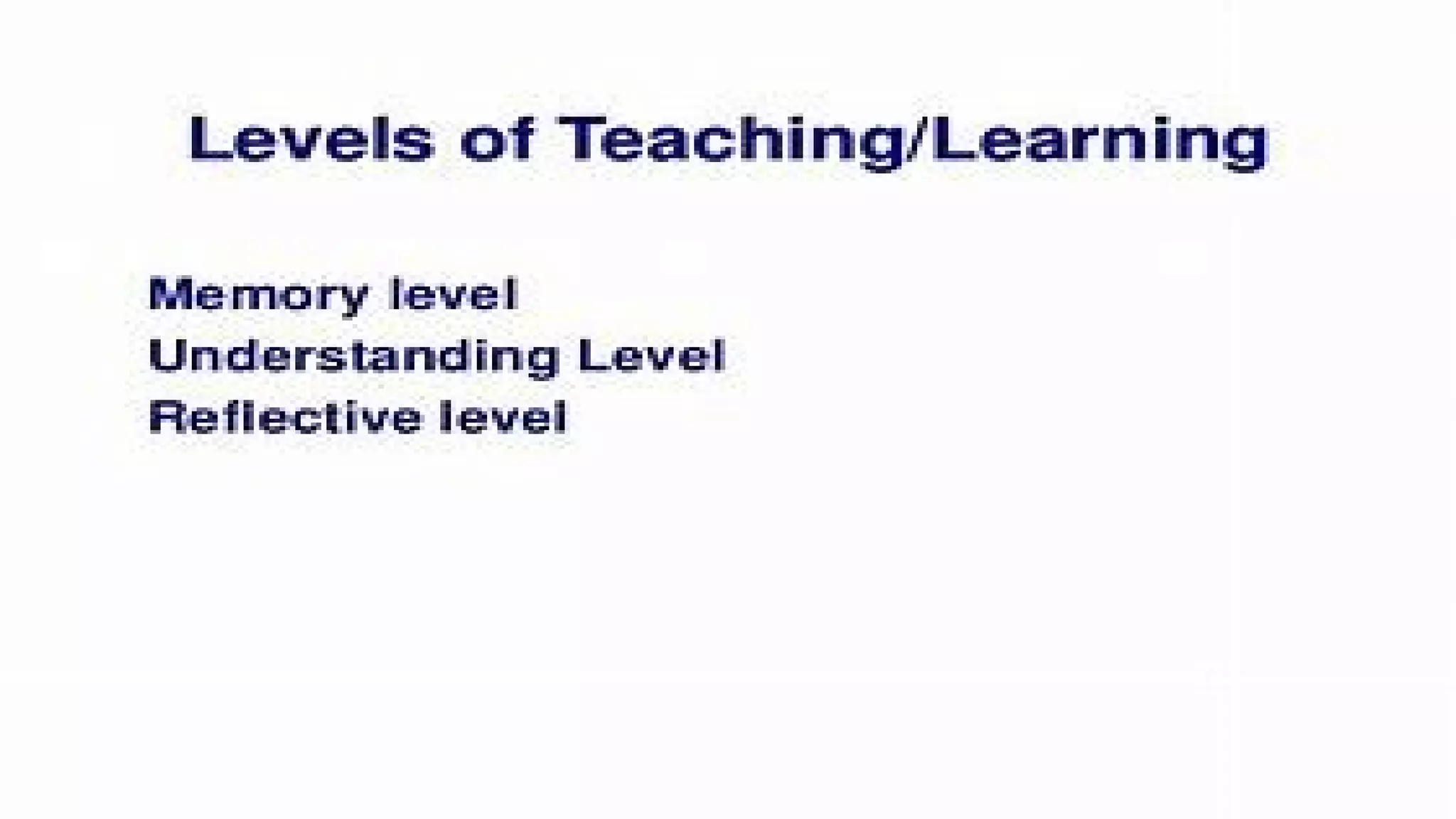 Levels of learning| by:Dr. Santosh sharma | PPT