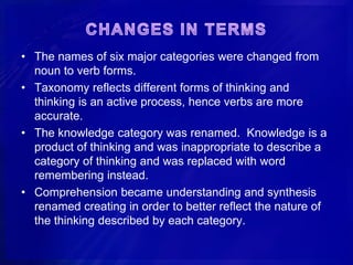 Levels of Learning (Revised Bloom's of Taxonomy) | PPTX