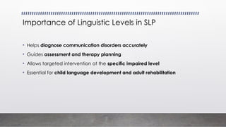 Levels of Linguistics SLP-1 lecture 6 .pptx