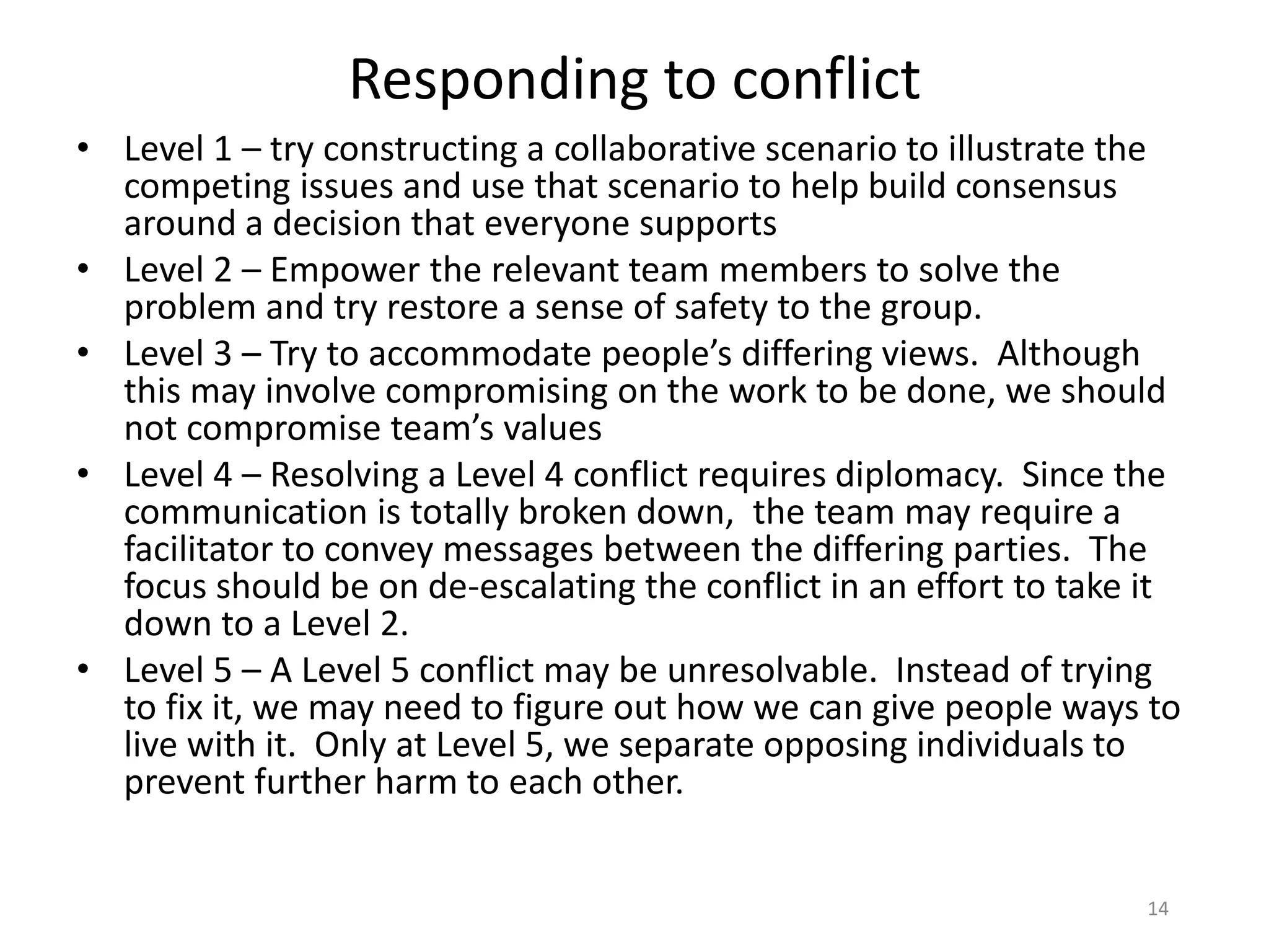 Levels of listening and managing conflicts | PDF