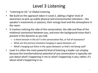 Levels of listening and managing conflicts | PDF
