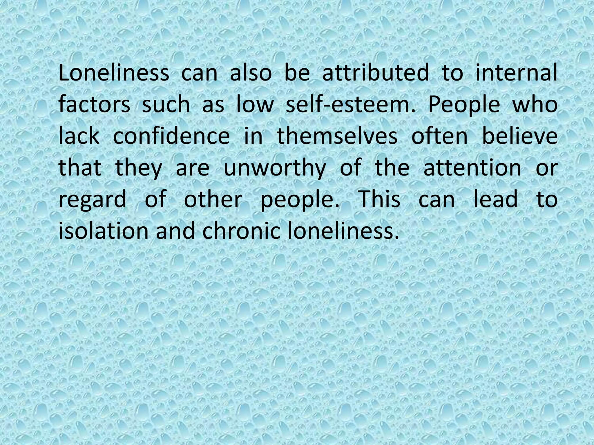 Levels of loneliness | PPTX