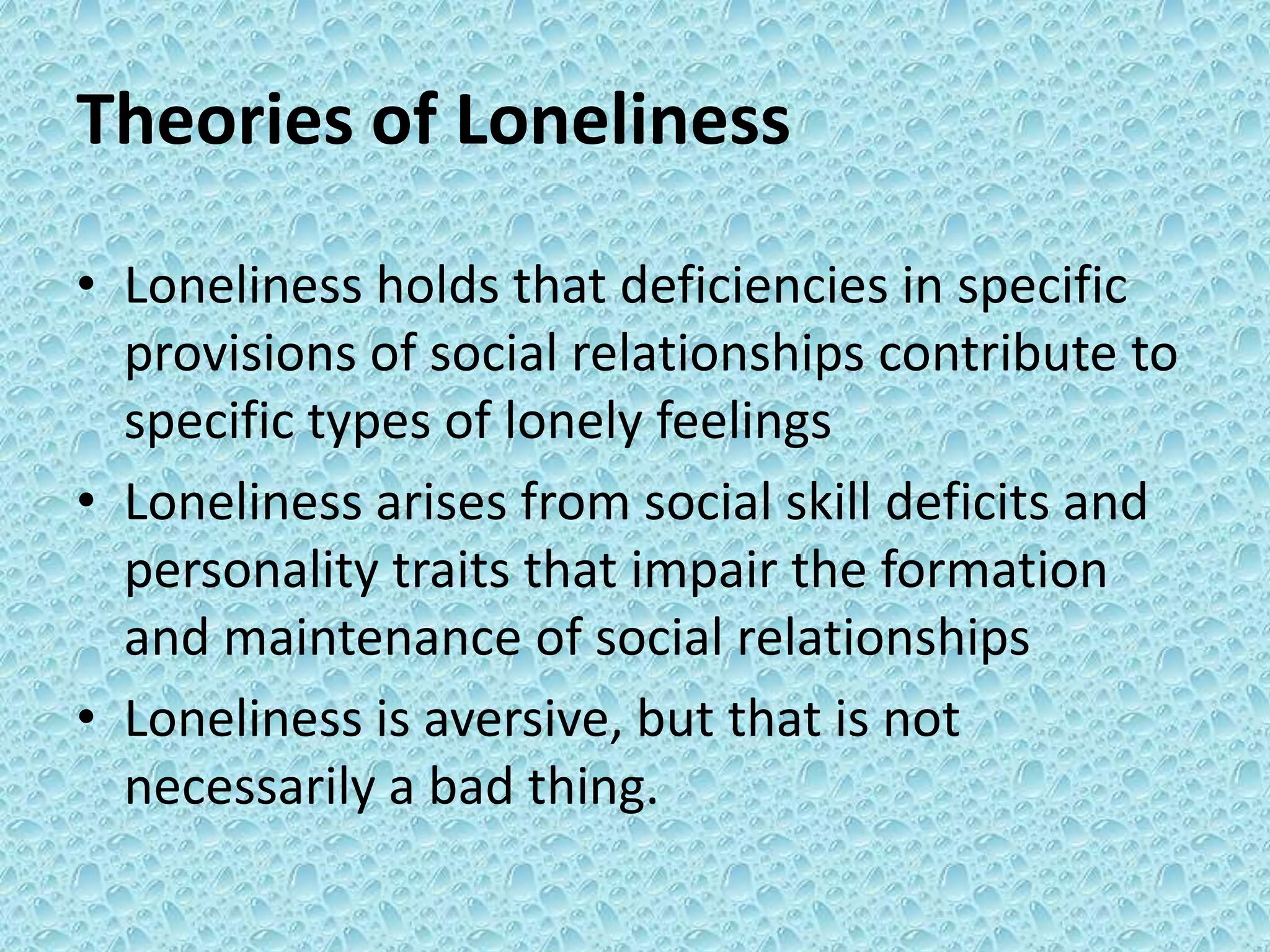 Levels of loneliness | PPTX