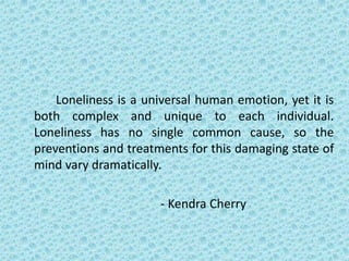 Levels of loneliness | PPTX