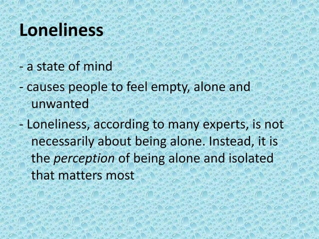 Levels of loneliness | PPTX