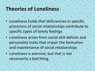 Levels of loneliness | PPTX