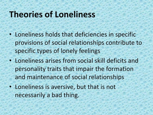 Levels of loneliness | PPTX