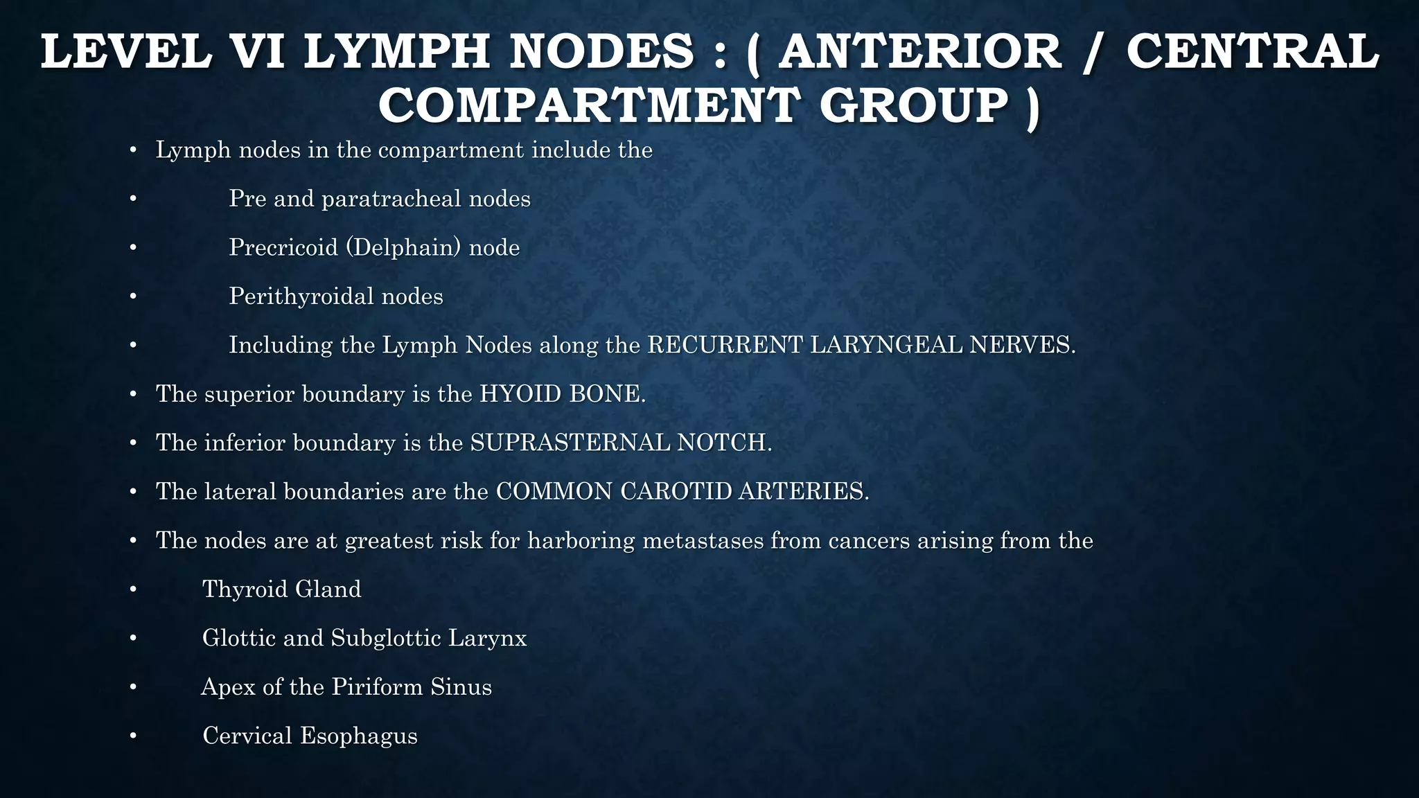 Levels of lymph nodes in head and neck | PPTX