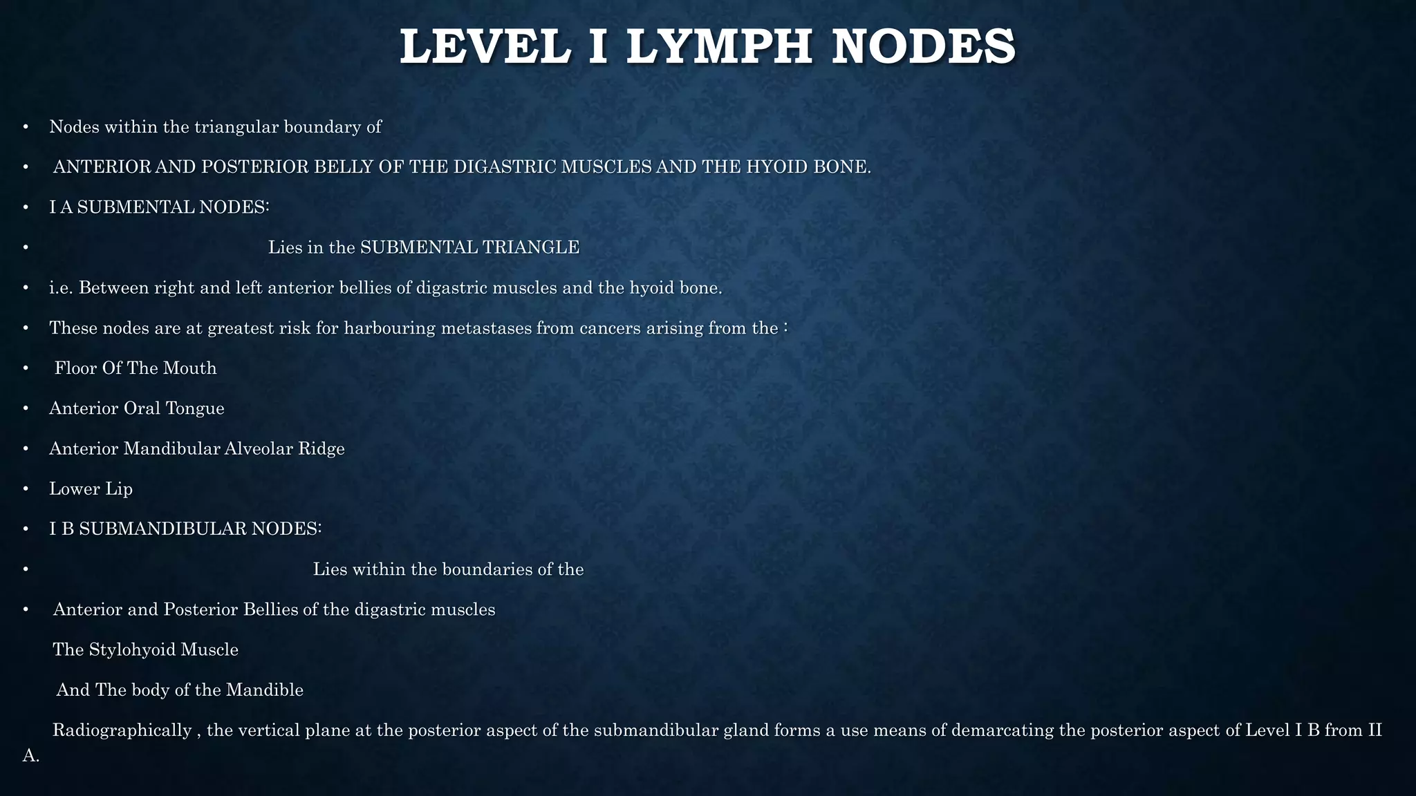 Levels of lymph nodes in head and neck | PPTX