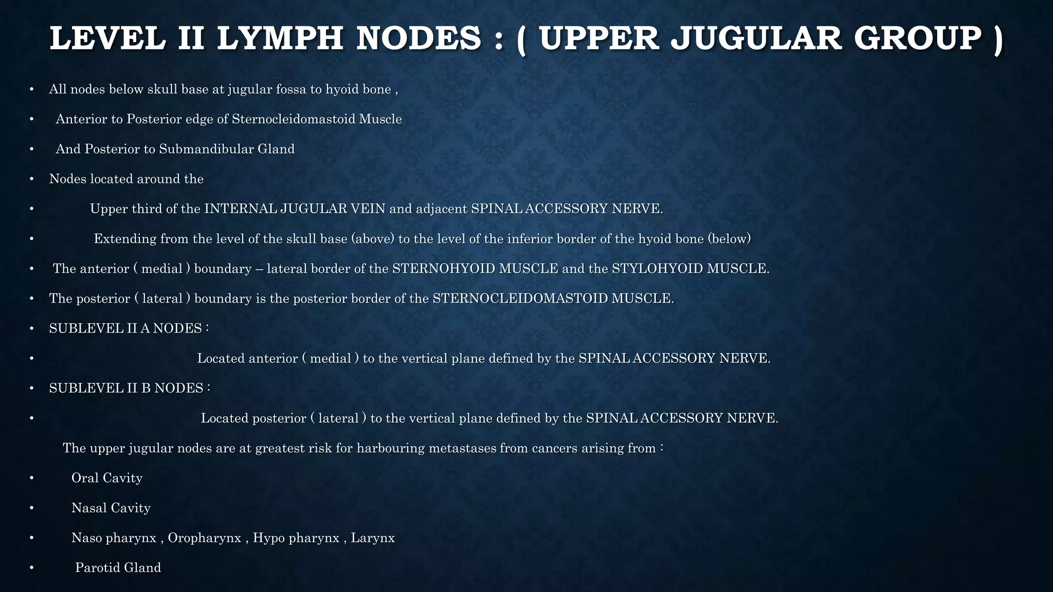 Levels of lymph nodes in head and neck | PPTX