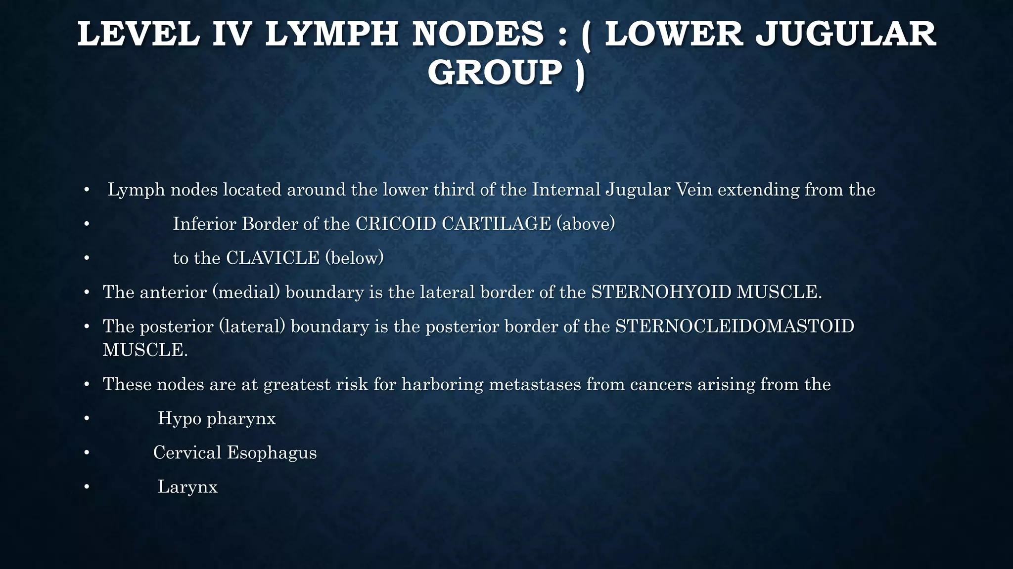 Levels of lymph nodes in head and neck | PPTX