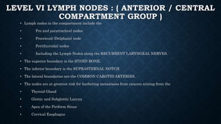 Levels of lymph nodes in head and neck | PPTX