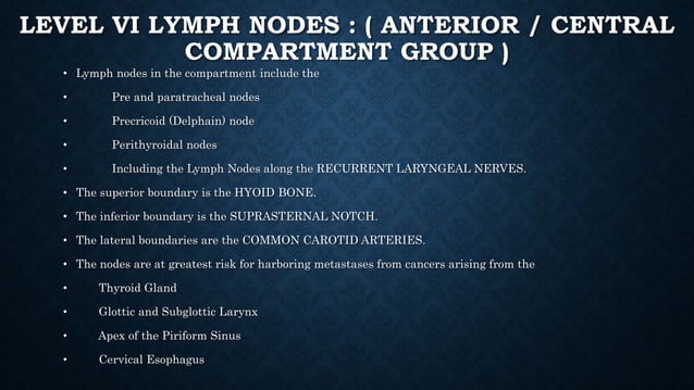 Levels of lymph nodes in head and neck | PPTX