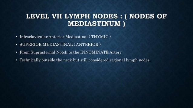 Levels of lymph nodes in head and neck | PPTX