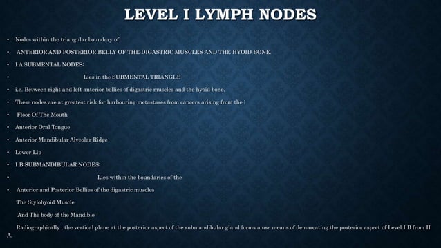 Levels of lymph nodes in head and neck | PPTX