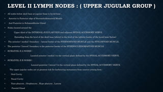 Levels of lymph nodes in head and neck | PPTX