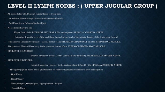 Levels of lymph nodes in head and neck | PPTX
