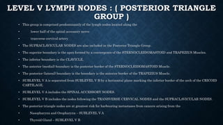 Levels of lymph nodes in head and neck | PPTX