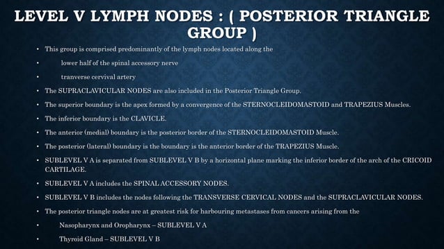 Levels of lymph nodes in head and neck | PPTX