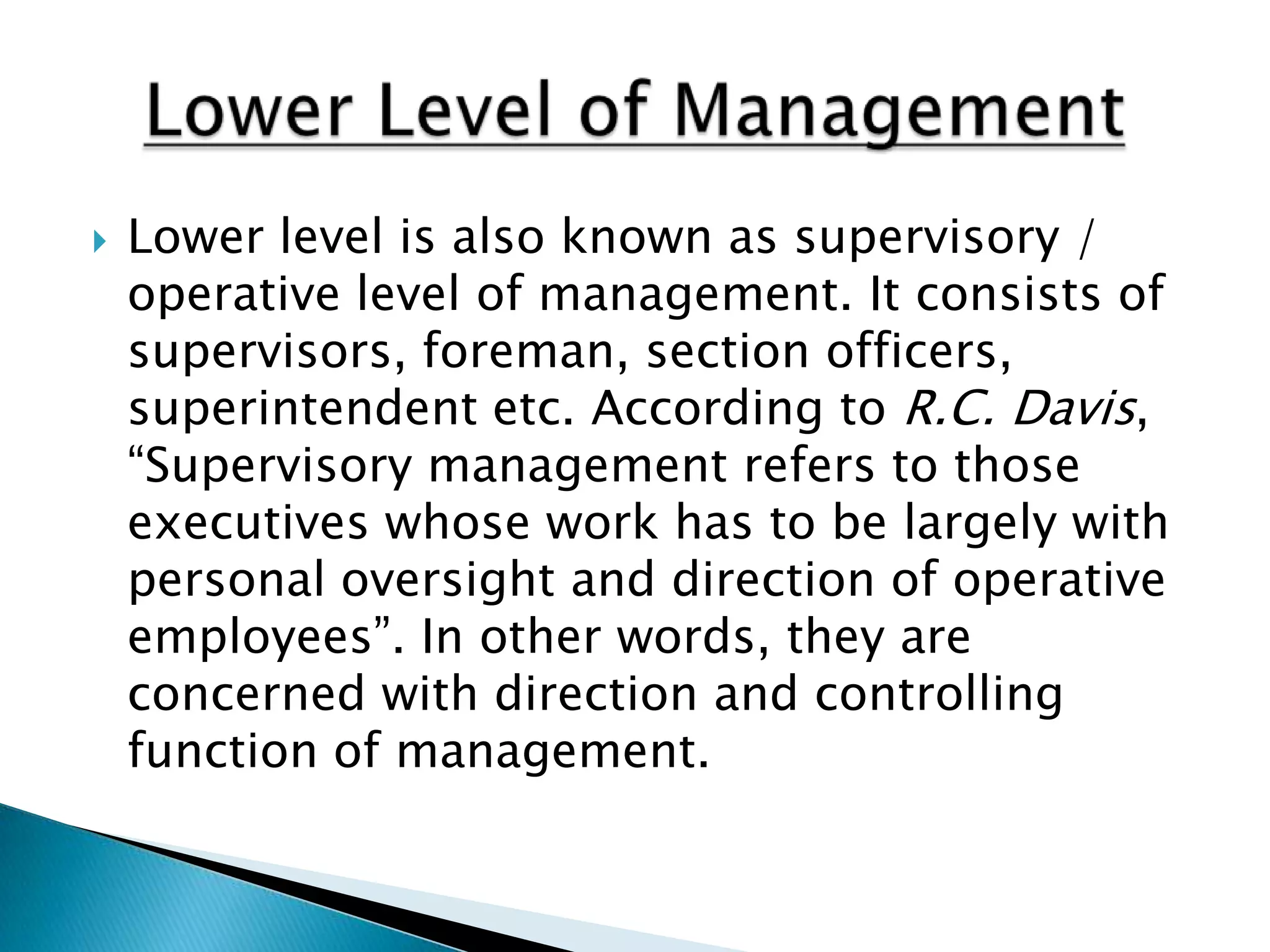 Levels of management | PPTX