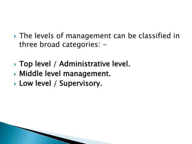 Levels of management | PPTX