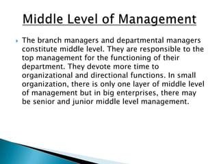 Levels of management | PPTX