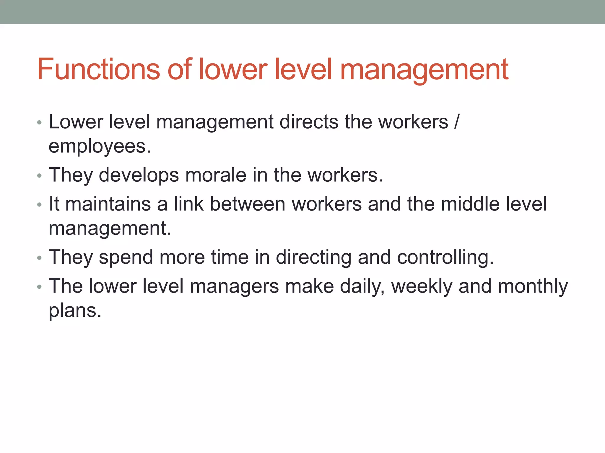 Levels of management | PPTX