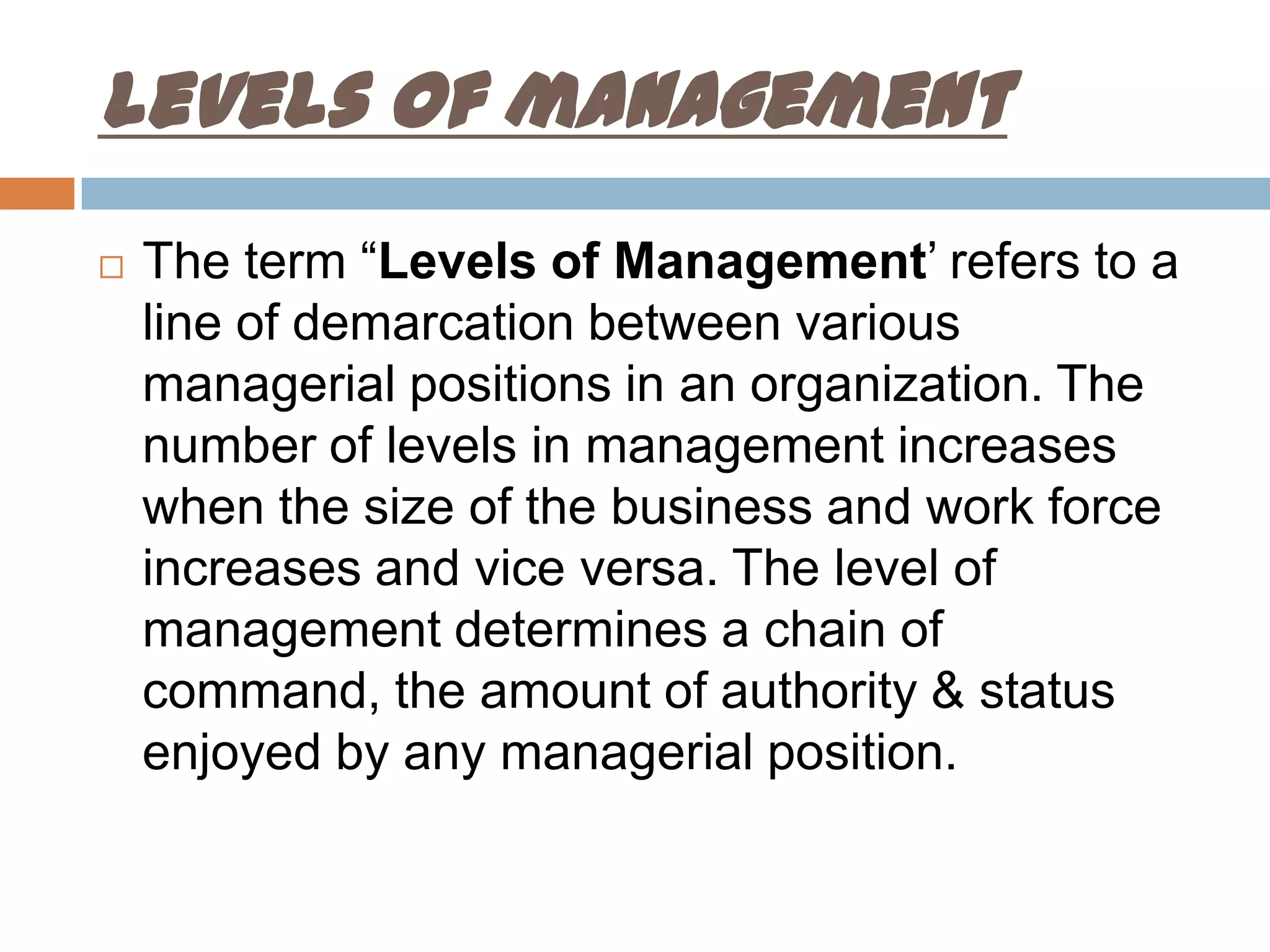Levels of management | PPTX