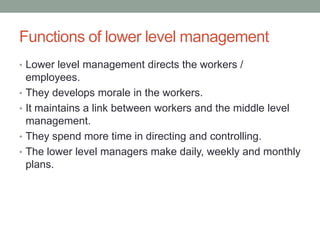 Levels of management | PPTX