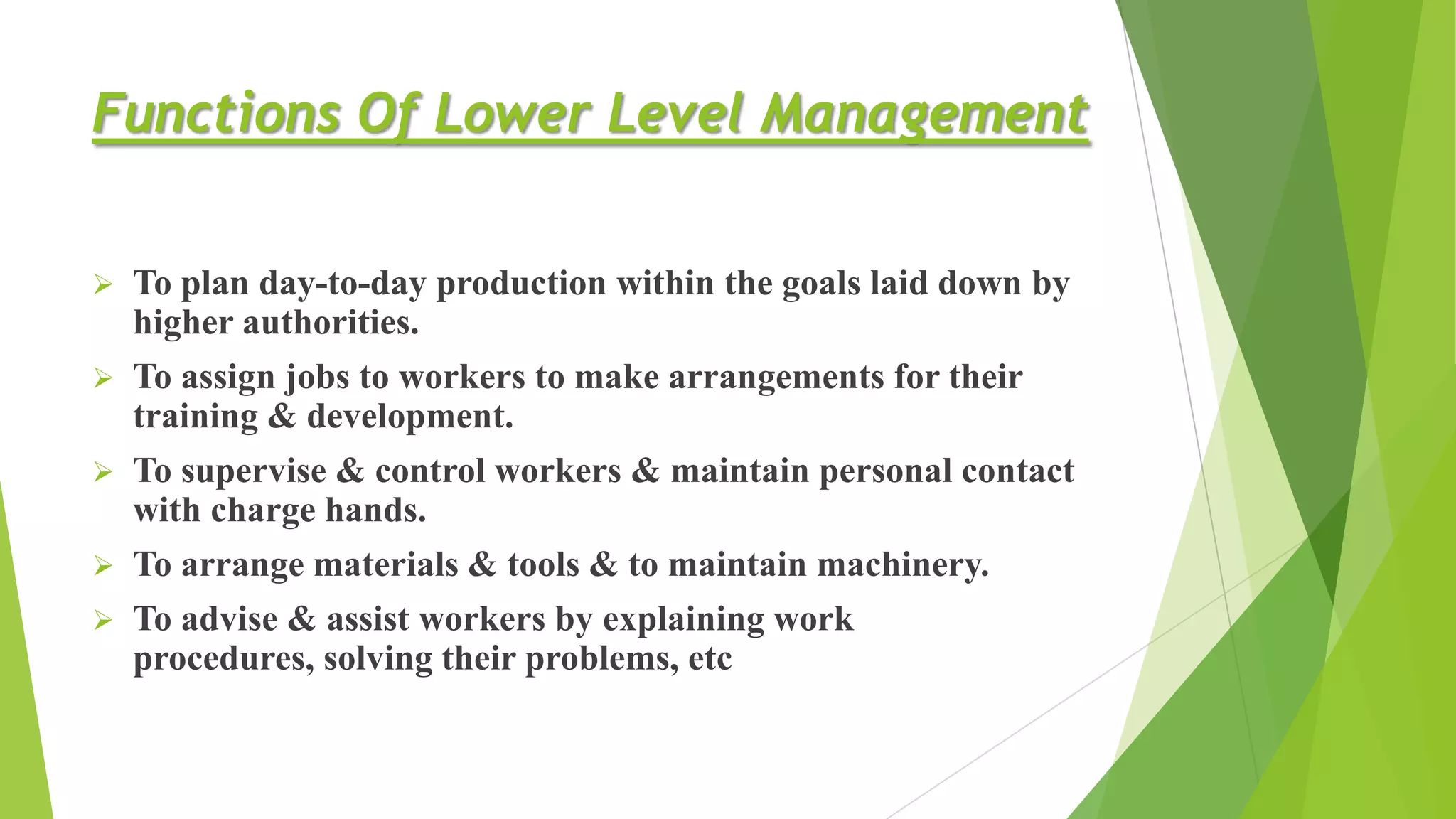 Levels of management | PPTX