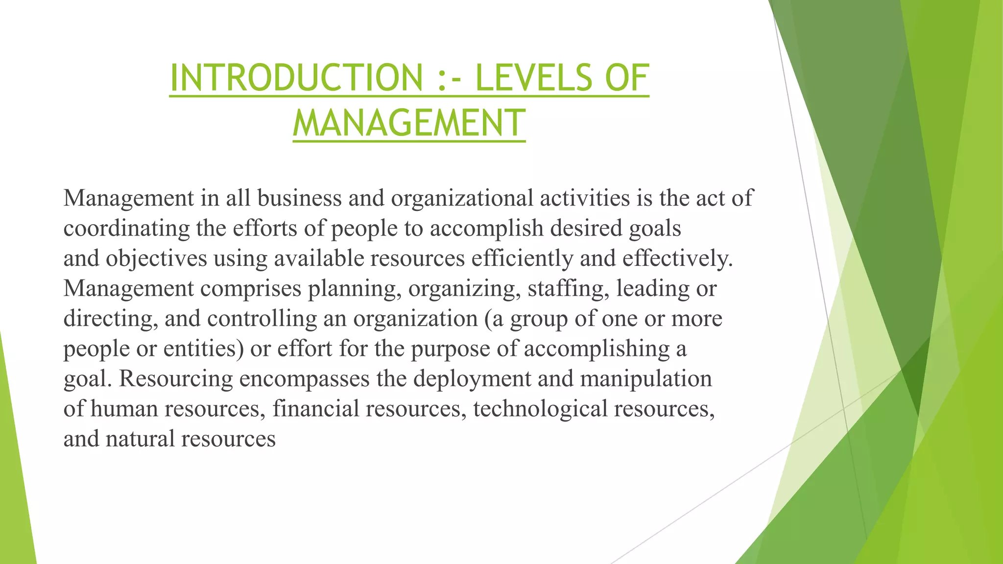Levels of management | PPTX